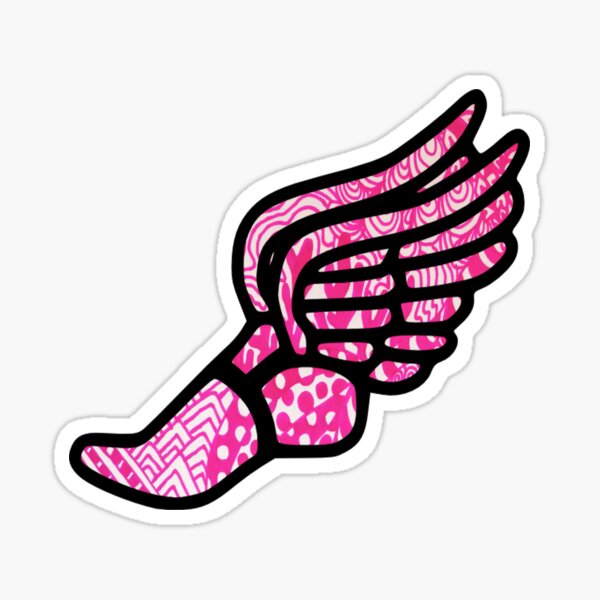 "Pink Zentangle Track Shoe" Sticker for Sale by AllisonDawn15 | Redbubble