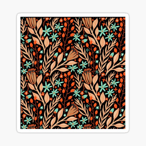 "70s Retro flower pattern" Sticker for Sale by AVStyle | Redbubble