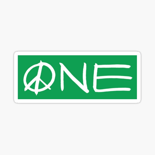 "ONE peace sign" Sticker for Sale by bonedesigns | Redbubble