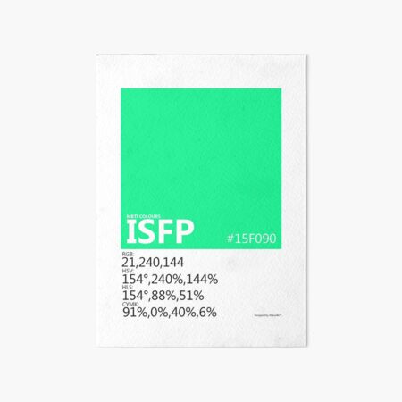 "ISFP Colour Swatch" Art Board Print by MarseilleTM | Redbubble
