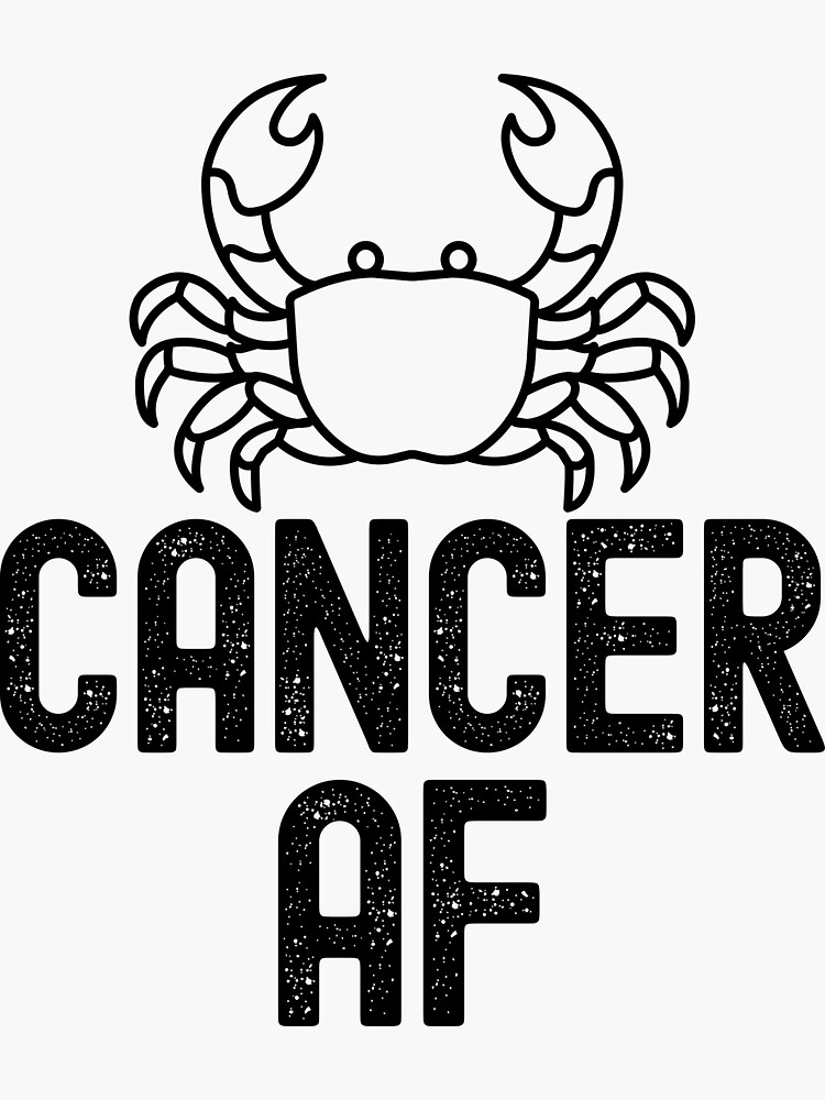 "Cancer AF" Sticker by m95sim | Redbubble