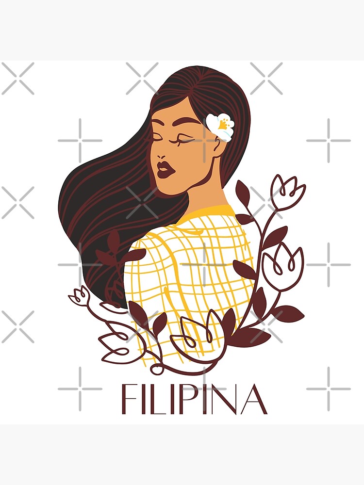 "Schöne Filipina Pinay Filipiniana Filipino mit Sampaguita Blume ...