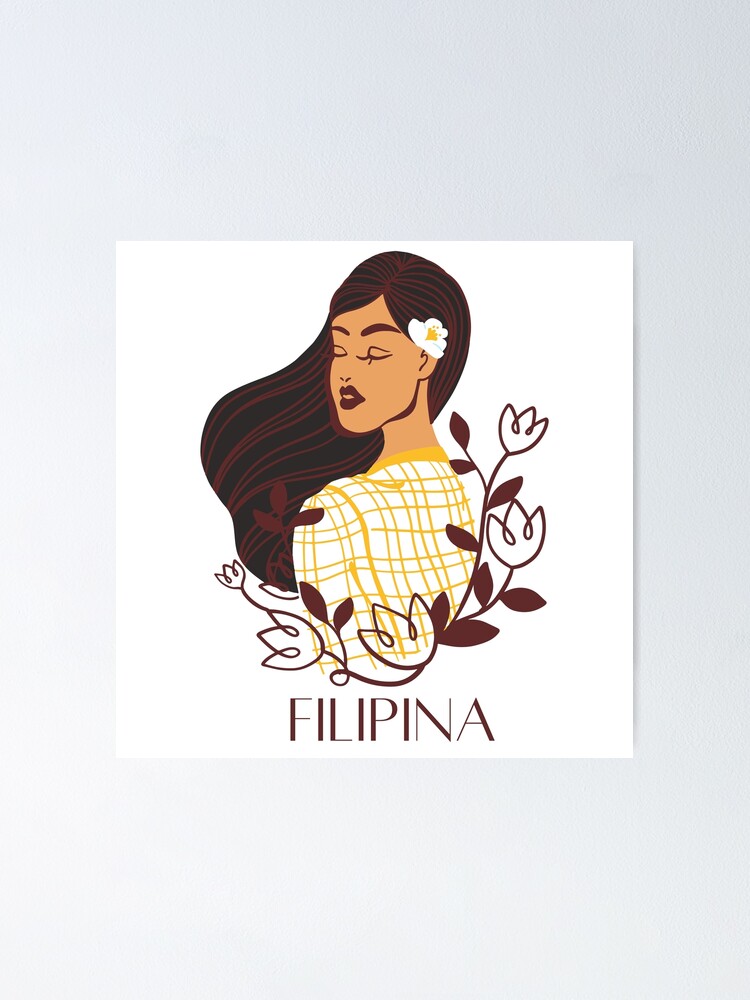 "Schöne Filipina Pinay Filipiniana Filipino mit Sampaguita Blume ...