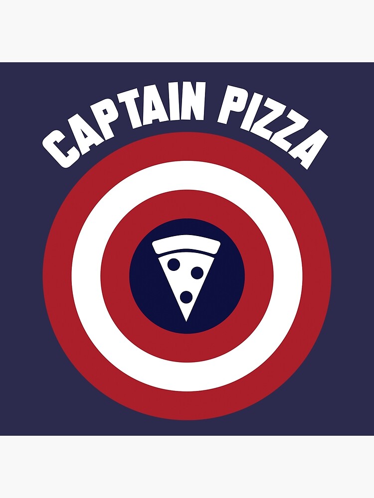 "Captain Pizza logo slice + white text" Art Print for Sale by Dkrode ...