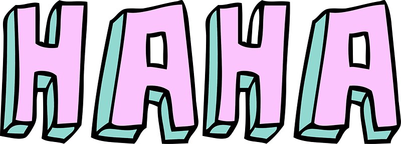 "HAHA" Stickers by ohdeer | Redbubble