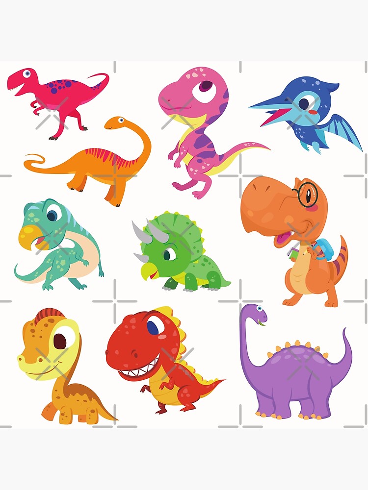 "Dinosaur Various Colorful Pack" Poster by tomsnel | Redbubble