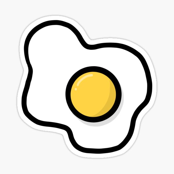 "Sunny Side Up Egg" Sticker by Gen3vi | Redbubble