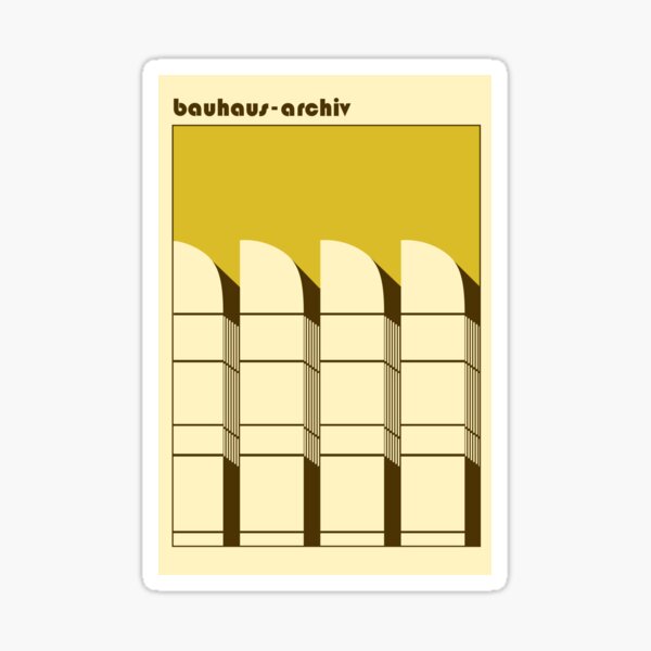 "Bauhaus Archiv #59" Sticker for Sale by GoodMoreInc | Redbubble