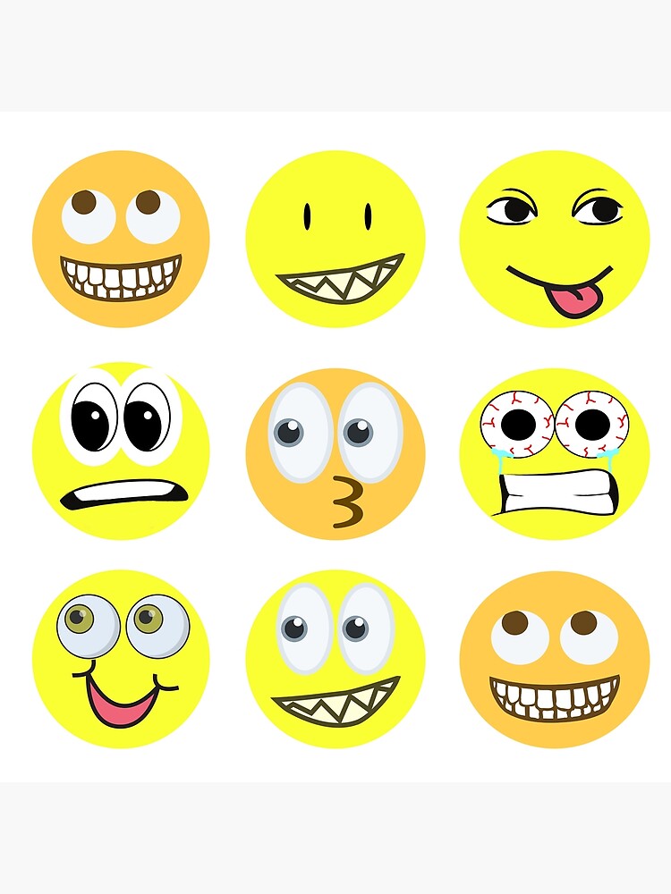 "All Emoji Faces " Poster for Sale by MoodXT | Redbubble