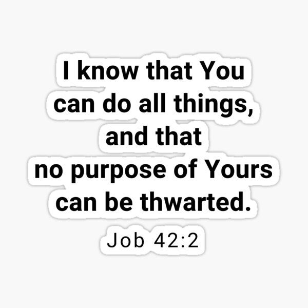 "Job 42:2" Sticker for Sale by LifewayArtworks | Redbubble