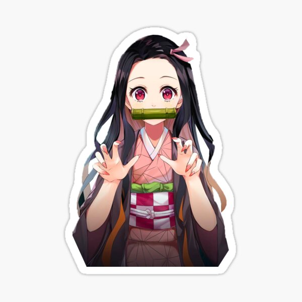 "Anime Art Nezuko" Sticker by asadkhanillion | Redbubble