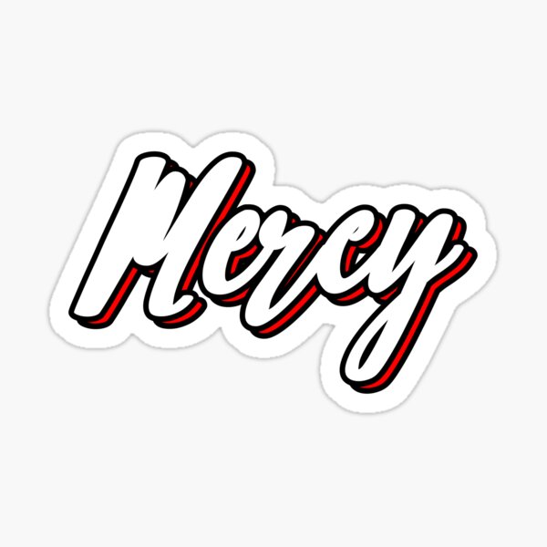 "Mercy first name - hand lettering design" Sticker by sulies | Redbubble