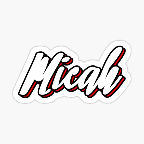 "Micah first name - hand lettering design" Sticker for Sale by sulies ...