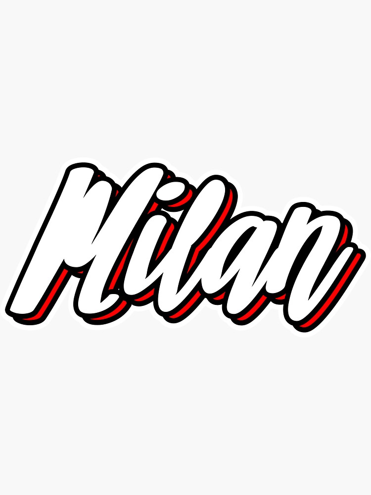 Pegatina con la obra «Nombre de Milán - diseño de letras a mano» de ...