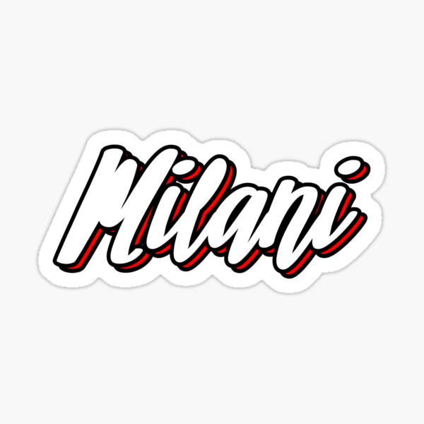 "Milani first name - hand lettering design" Sticker by sulies | Redbubble