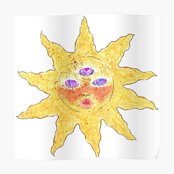 "Sun Face 2" Poster for Sale by ellieerken18 | Redbubble