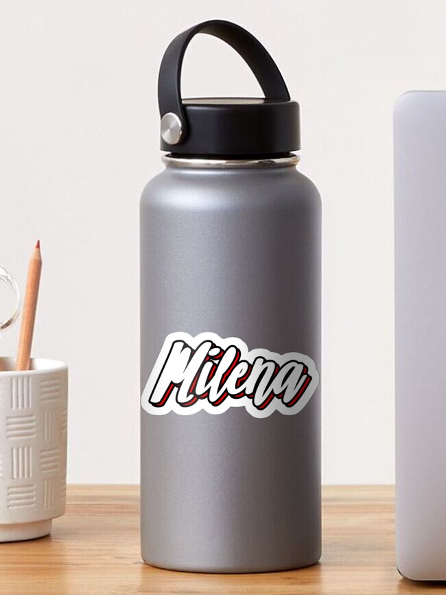 "Milena first name - hand lettering design" Sticker by sulies | Redbubble