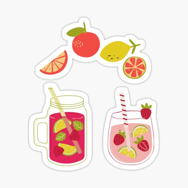 "juice mason jar kawaii sticker pack" Sticker for Sale by Nyanko-Sempai ...