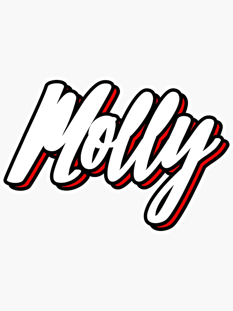 "Molly first name - hand lettering design" Sticker by sulies | Redbubble