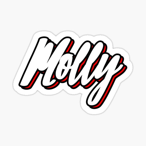 "Molly first name - hand lettering design" Sticker by sulies | Redbubble