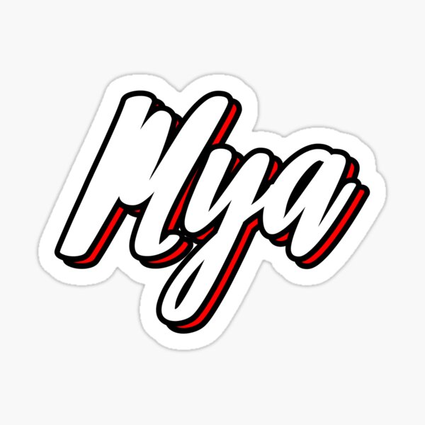 "Mya first name - hand lettering design" Sticker for Sale by sulies ...