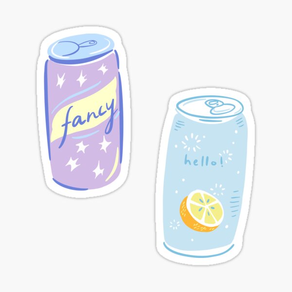 "Kawaii soda can pack" Sticker by Nyanko-Sempai | Redbubble