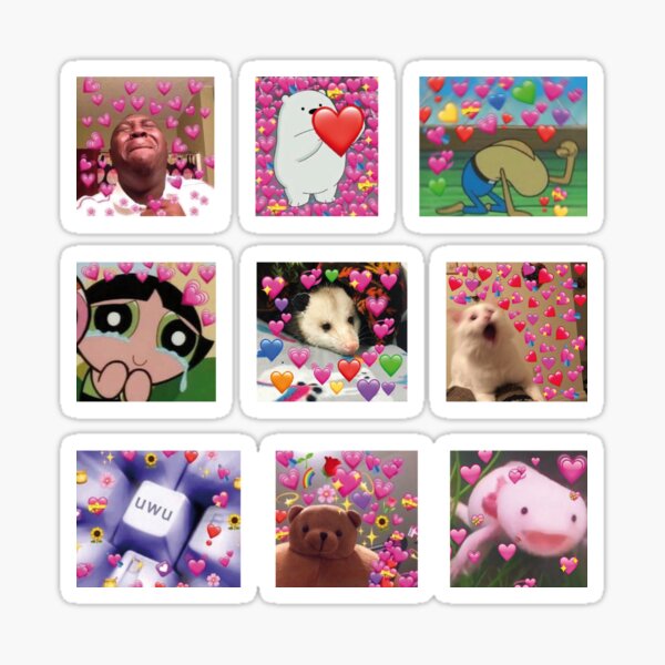 "Love meme pack 1" Sticker by Mandy-Kuijper | Redbubble