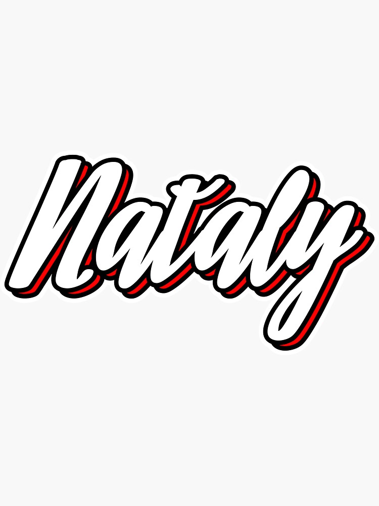 "Nataly first name - hand lettering design" Sticker by sulies | Redbubble