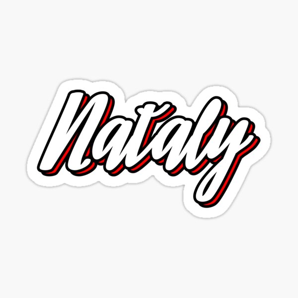 "Nataly first name - hand lettering design" Sticker by sulies | Redbubble