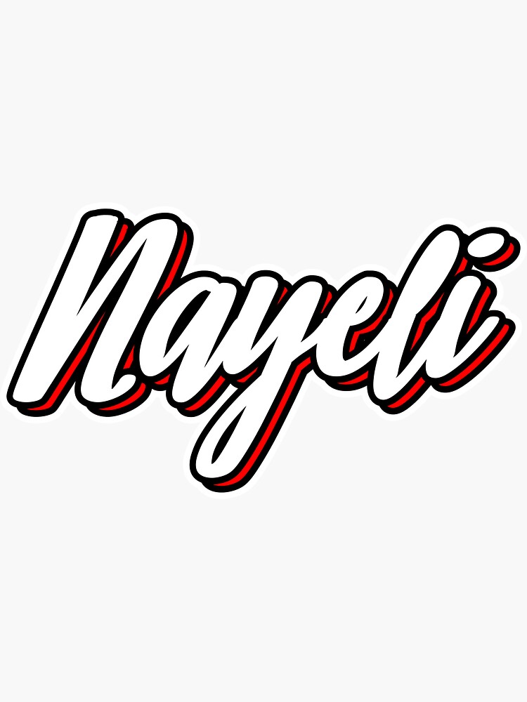 "Nayeli first name - hand lettering design" Sticker by sulies | Redbubble