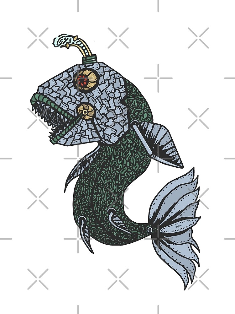 "Steampunk Fish, Robotic Electro-Fish Design, Robot Fish," Poster for ...