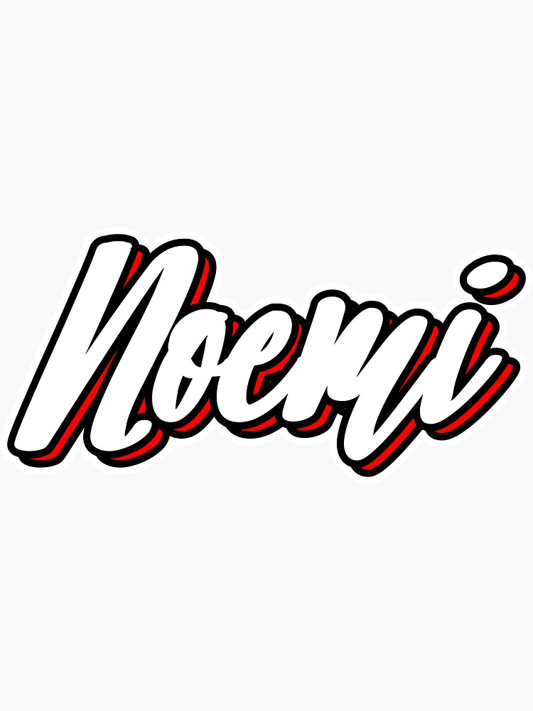 Pegatina con la obra «Nombre Noemi - diseño de letras a mano» de sulies ...