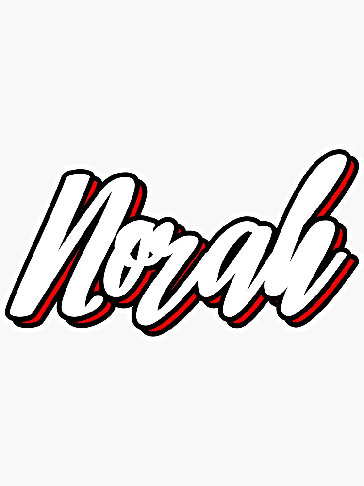 "Norah first name - hand lettering design" Sticker for Sale by sulies ...