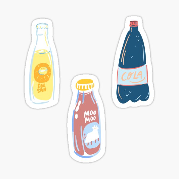 " Kawaii bottles can pack" Sticker for Sale by Nyanko-Sempai | Redbubble