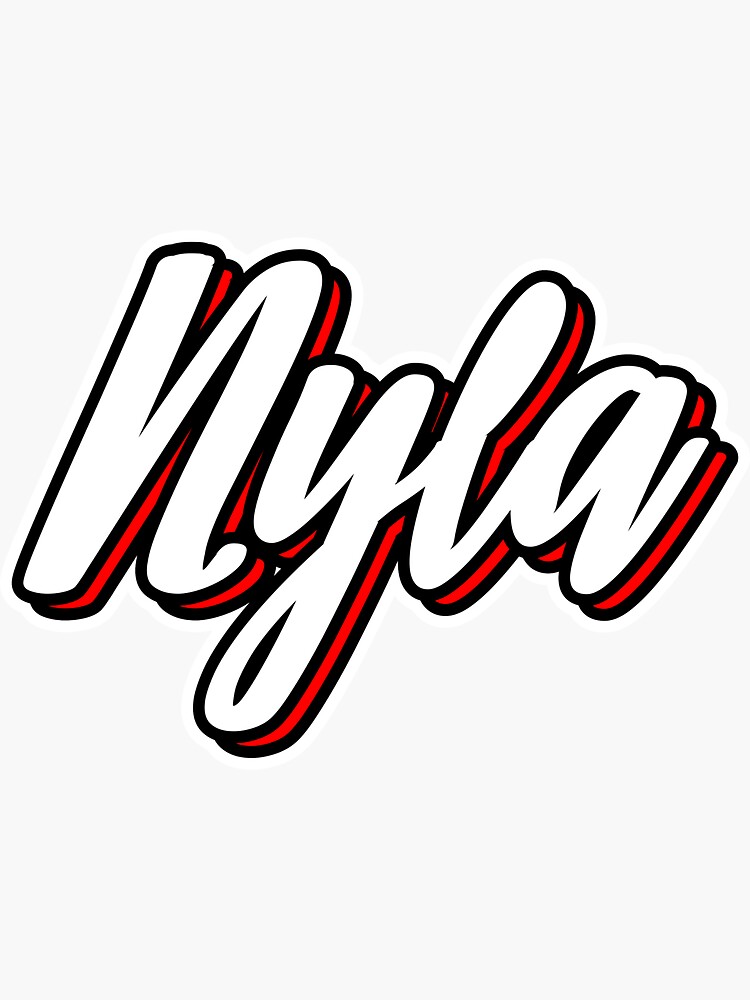 "Nyla first name - hand lettering design" Sticker for Sale by sulies ...