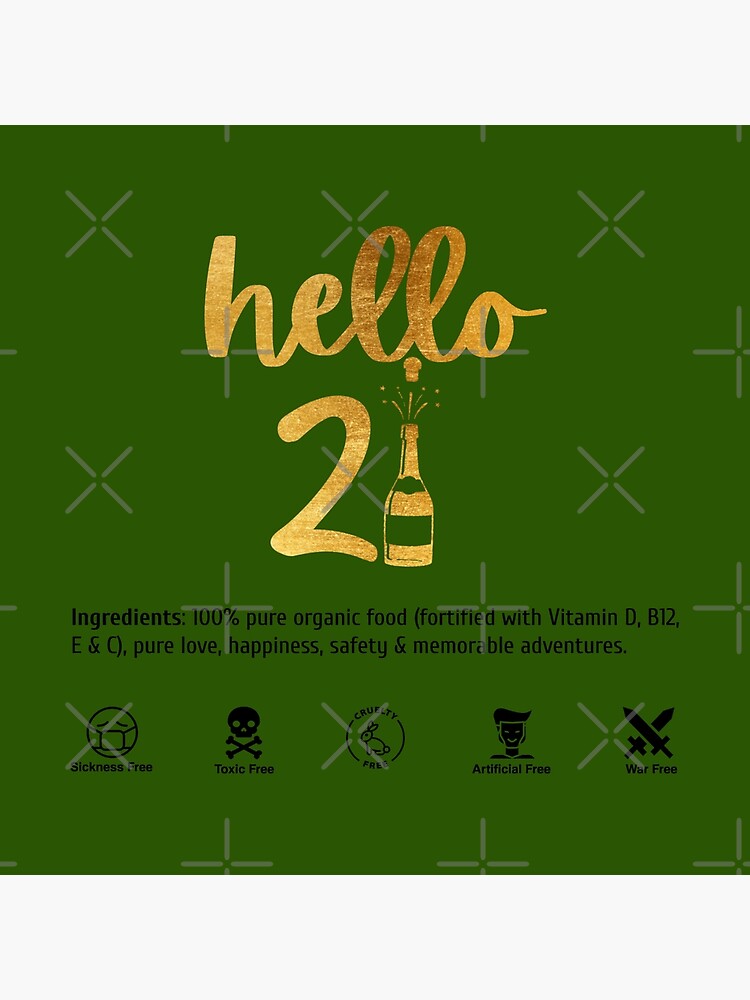 "GOLD HELLO 21 YEAR CELEBRATION INGREDIENTS " Poster by Yasminahj93 ...