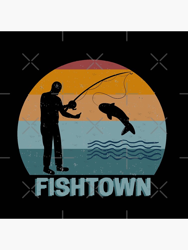 "Fishtown - retro sunset fishing" Art Print for Sale by AdventurersGold ...