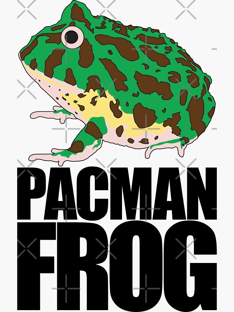"Pacman Frog" Sticker for Sale by ZoePod | Redbubble