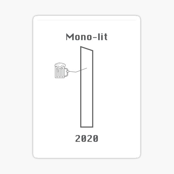 "Mono-lit" Sticker for Sale by thriveart123 | Redbubble