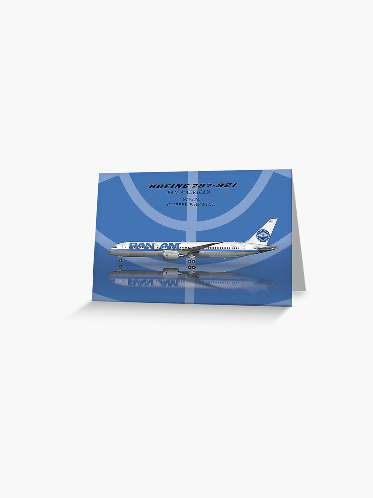 "Pan Am Retro Livery Billboard" Greeting Card for Sale by Number3art ...
