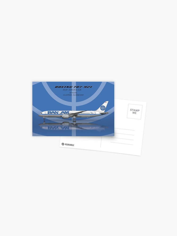"Pan Am Retro Livery Billboard" Postcard for Sale by Number3art | Redbubble