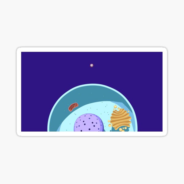 "Cartoon Cell" Sticker by bcahillart24 | Redbubble