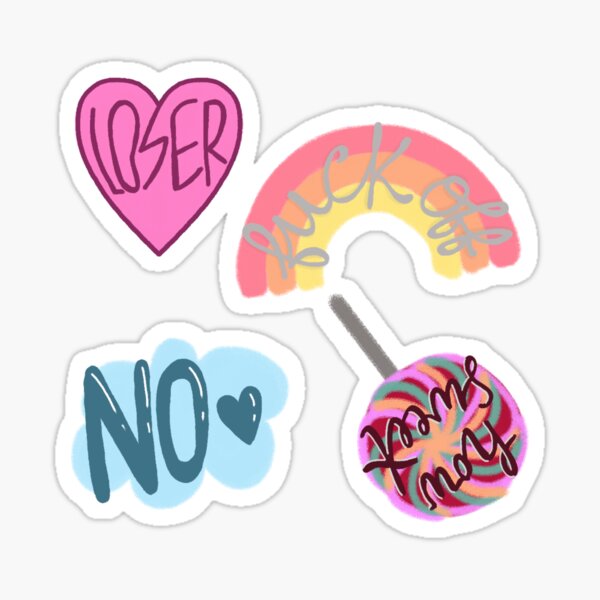 "cute passive aggressive stickers pack" Sticker for Sale by ...