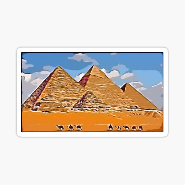 "Great Pyramid of Giza Artwork" Sticker for Sale by architrendzteam ...