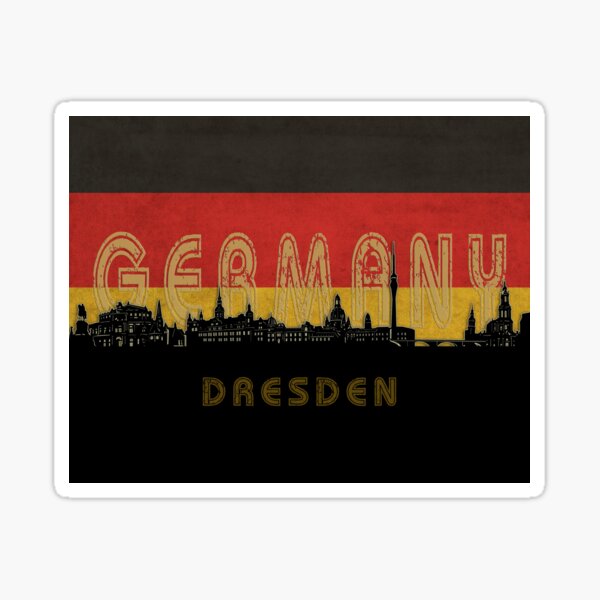 "dresden skyline flag" Sticker for Sale by BekimART2 | Redbubble