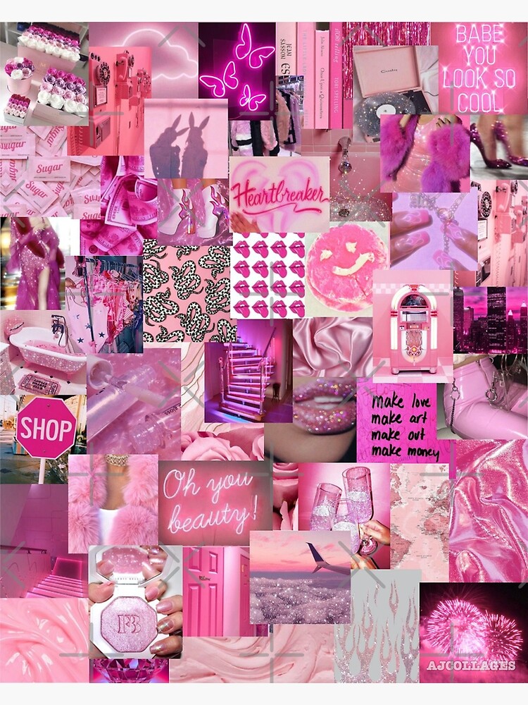"All Pink Everything Collage" Poster by Ajcollages | Redbubble