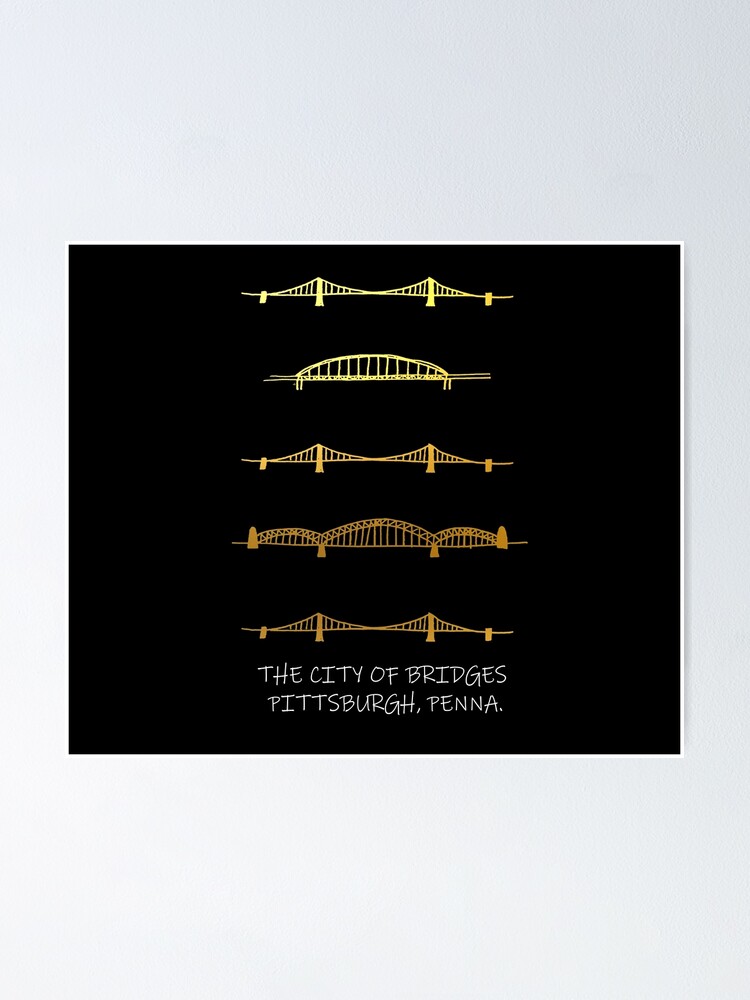 "Pittsburgh bridge vector" Poster for Sale by gura1987 | Redbubble