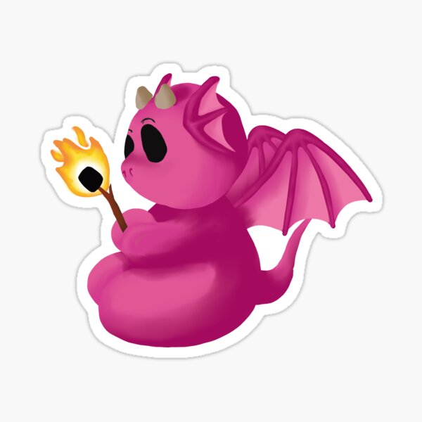 "Little Pink Dragon" Sticker by FairlyFabled | Redbubble