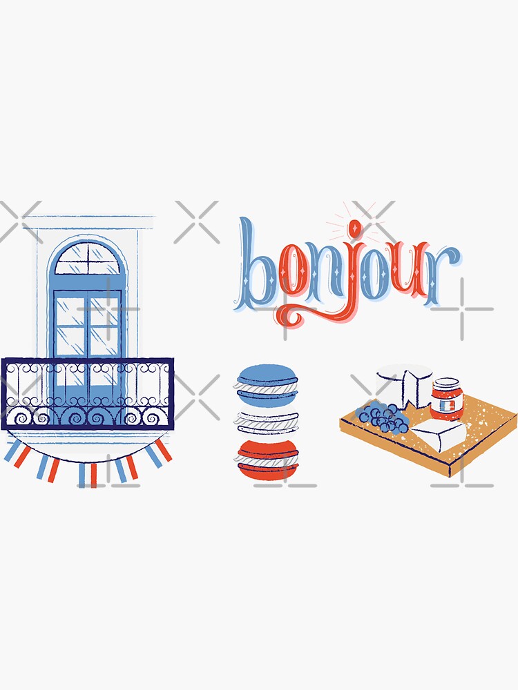 "France Sticker Pack" Sticker for Sale by SpillDesign17 | Redbubble