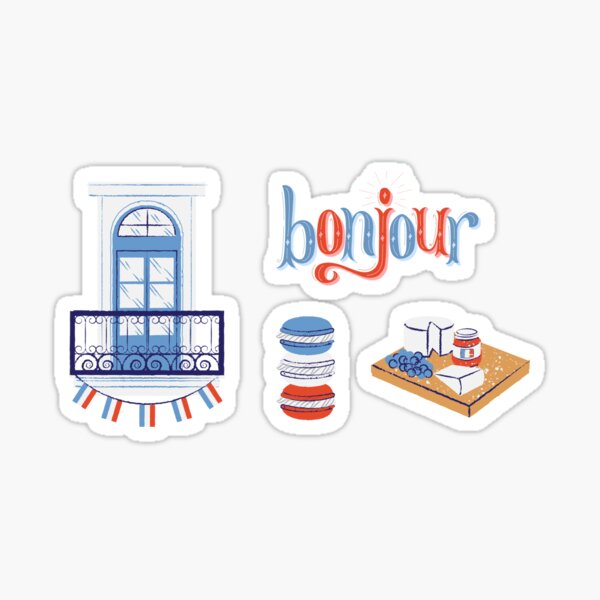 "France Sticker Pack" Sticker for Sale by SpillDesign17 | Redbubble
